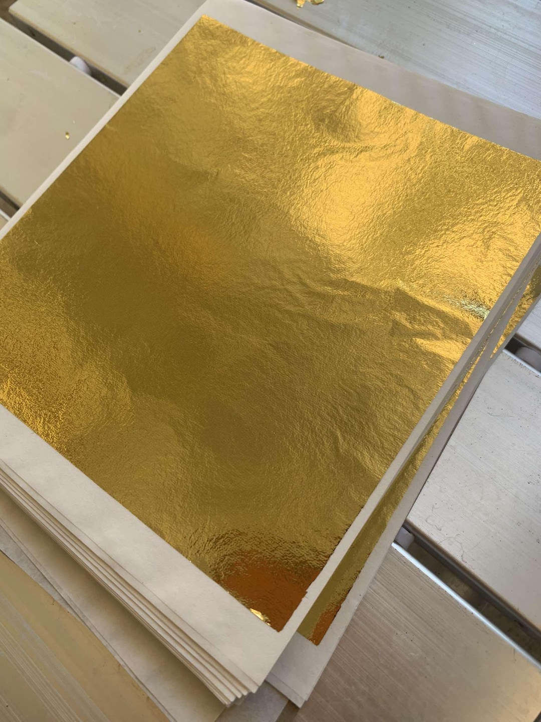 Gold Leaf Paper for DIY Art and Craft 14 X 14 Cm - Etsy