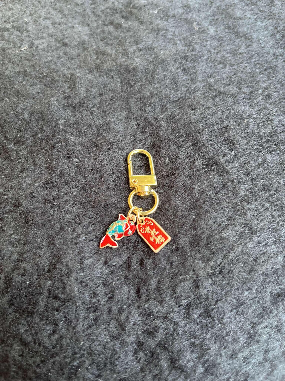 Carp Flag Keychain KOI Keychain ,luckygoldbag Keychain Lucky Keychain ...
