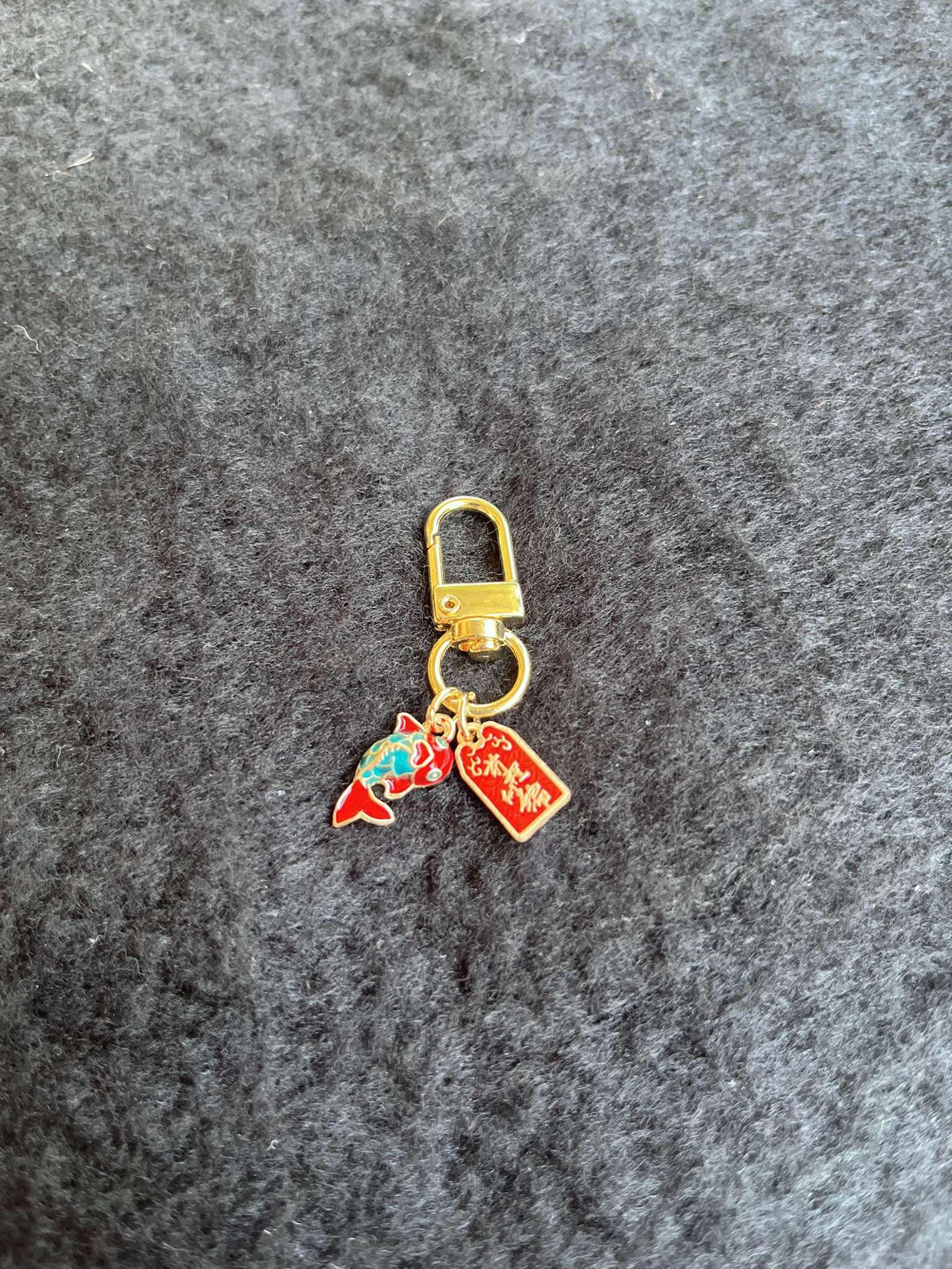 Carp Flag Keychain KOI Keychain ,luckygoldbag Keychain Lucky Keychain ...
