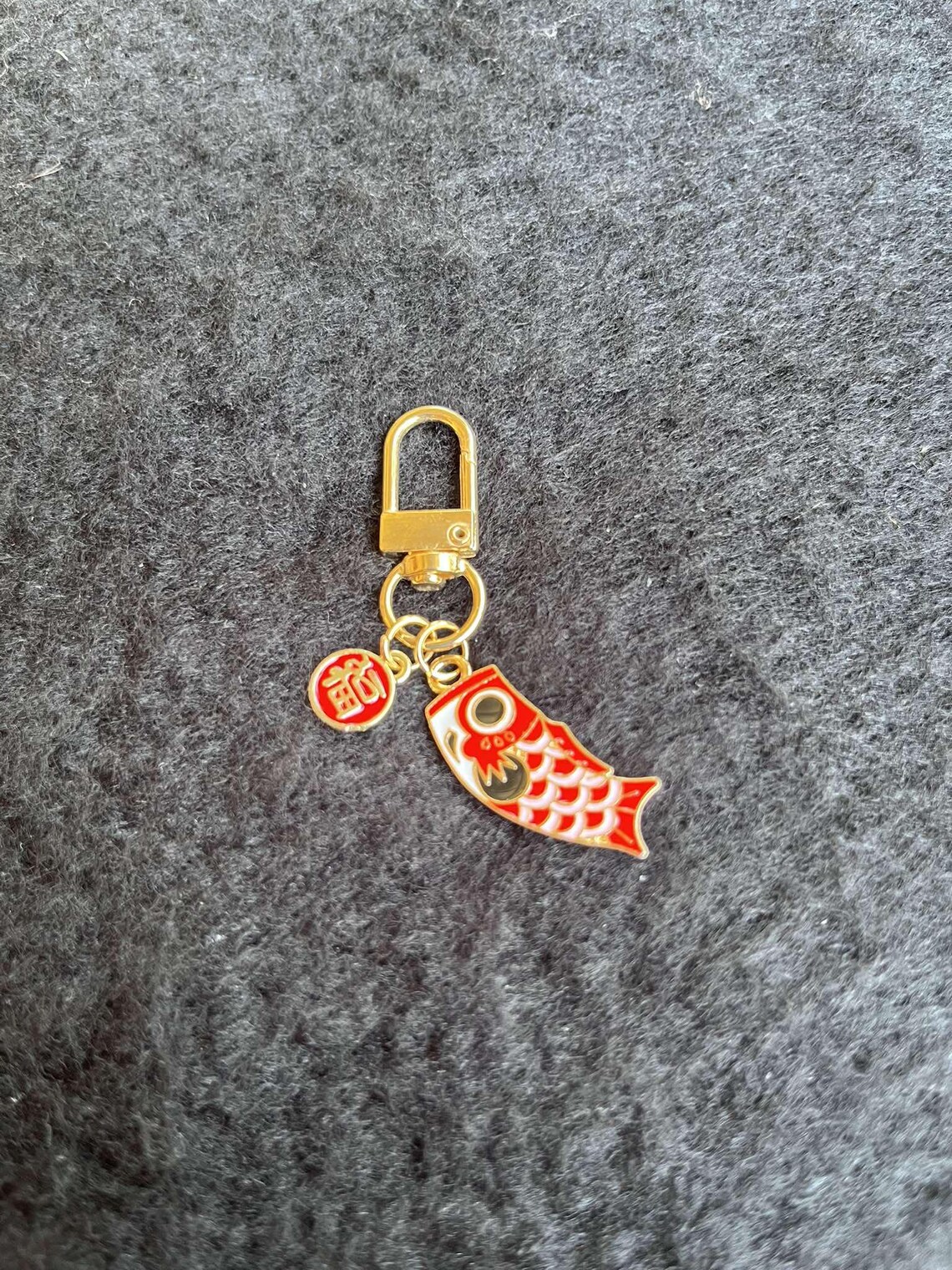 Carp Flag Keychain KOI Keychain ,luckygoldbag Keychain Lucky Keychain ...