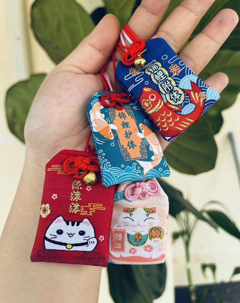 Omamori Japanese Lucky Keychain. Made From Good Fabric ,charm No.3 - Etsy