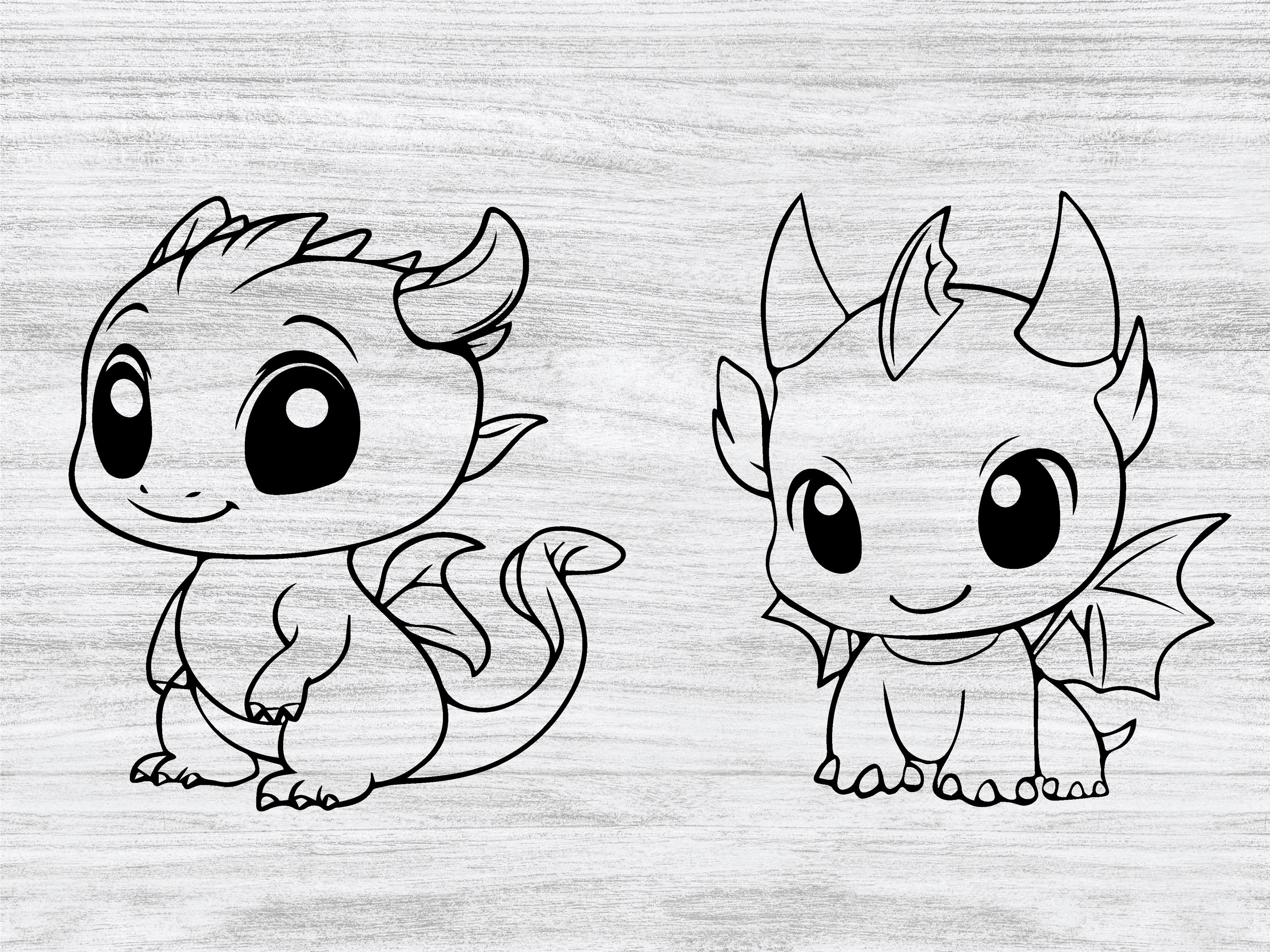Dragon Svg Bundle - Cute Dragon Svg - Dragon Clipart - Dragon ...