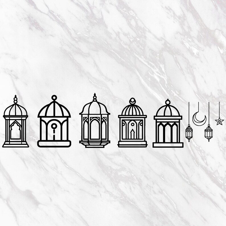Ramadan Lantern Svg - Ramadan - 40 Muslim Lamp in Ramadan SVG - Isalmic ...