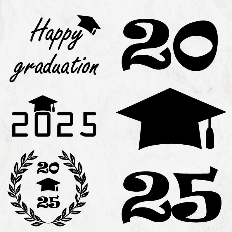 Graduation Svg Bundle, Graduation Cap Svg, Class of 2025 Svg, Senior ...