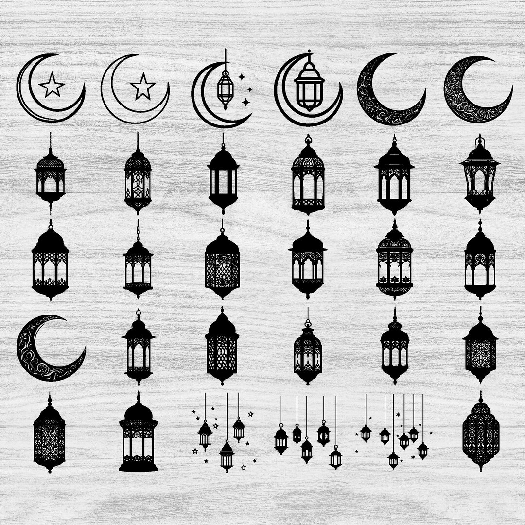 Ramadan Lantern Svg - 30 Muslim Lamp in Ramadan SVG - Isalmic Art ...