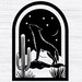 Coyote & Cactus Southwest SVG – Desert Landscape (digital Download) - Etsy