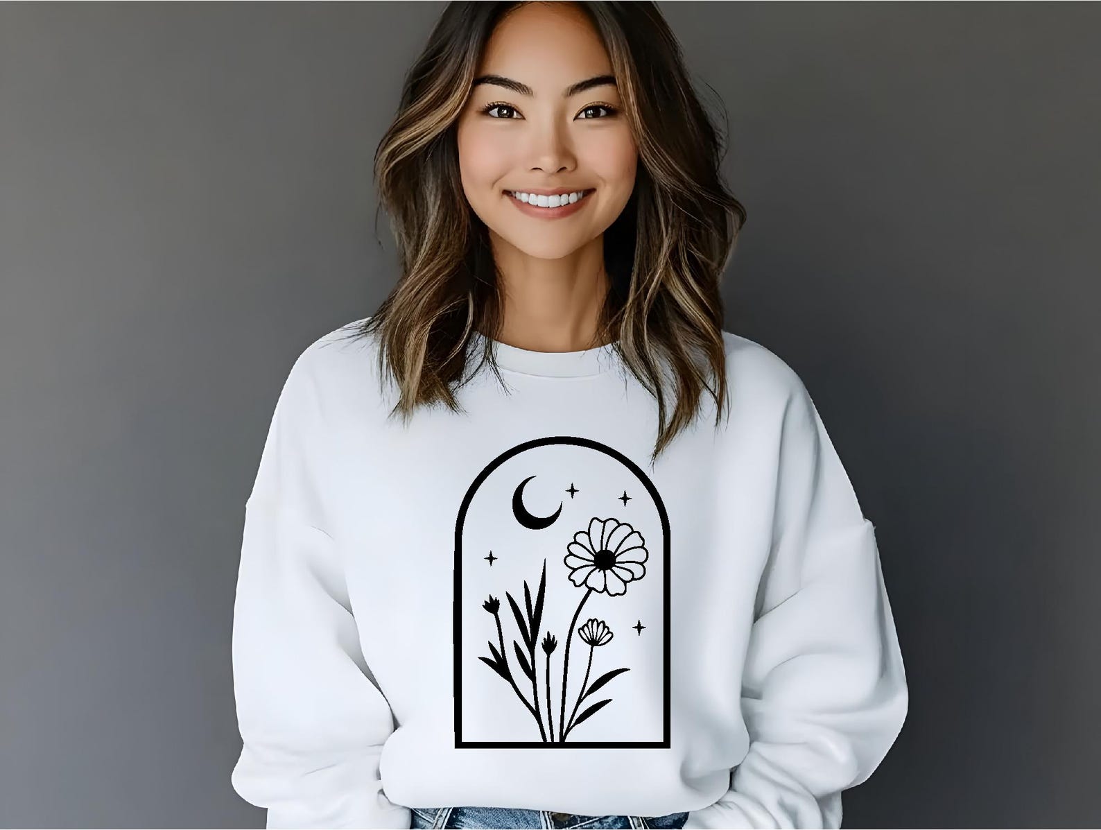 Boho Svg - Boho Landscape Svg - Flower Svg - Mountain Svg - Moon Svg ...