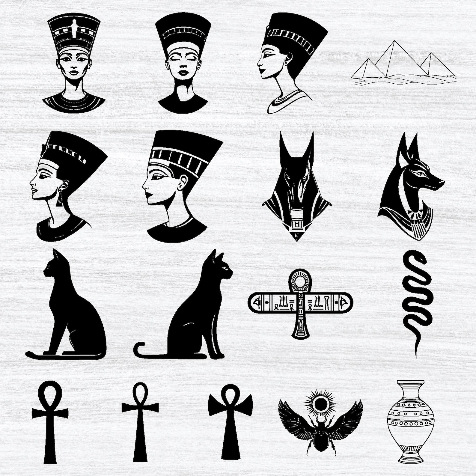 Egyptian Pyramids Svg - Egyptian Svg Bundle - Cricut Egyptian God Svg ...