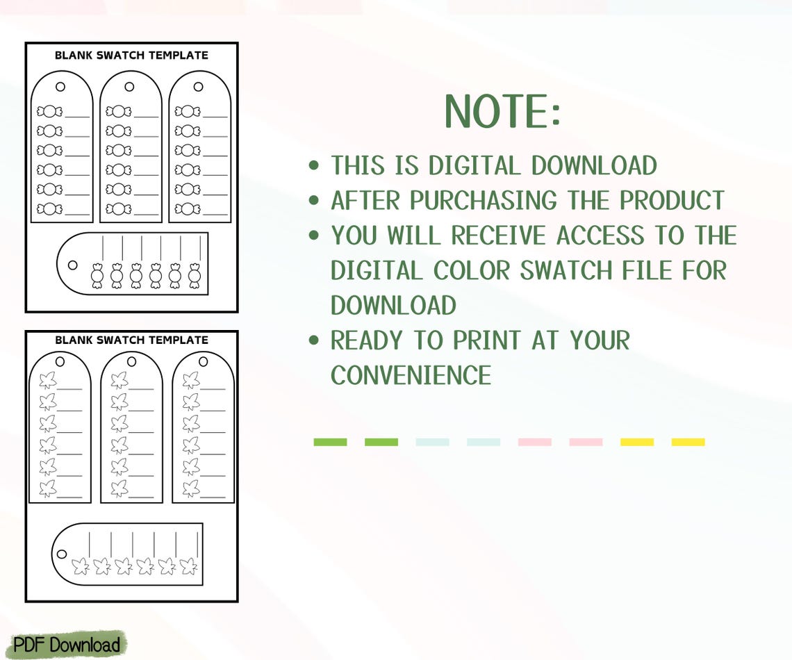 Color Swatch Chart, Printable Color Swatchs, Color Swatch Template ...
