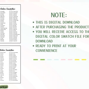 Décotime Marker Color Swatch Chart: 300 Colors (printable PDF) - Etsy