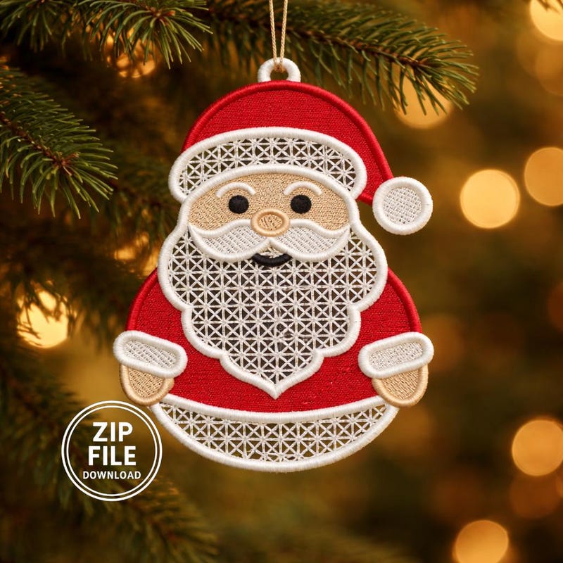 Pinecone Santa Ornaments - Etsy UK