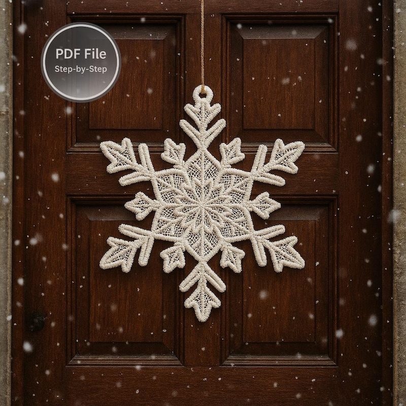 Snowflake Embroidery Digitize - Etsy