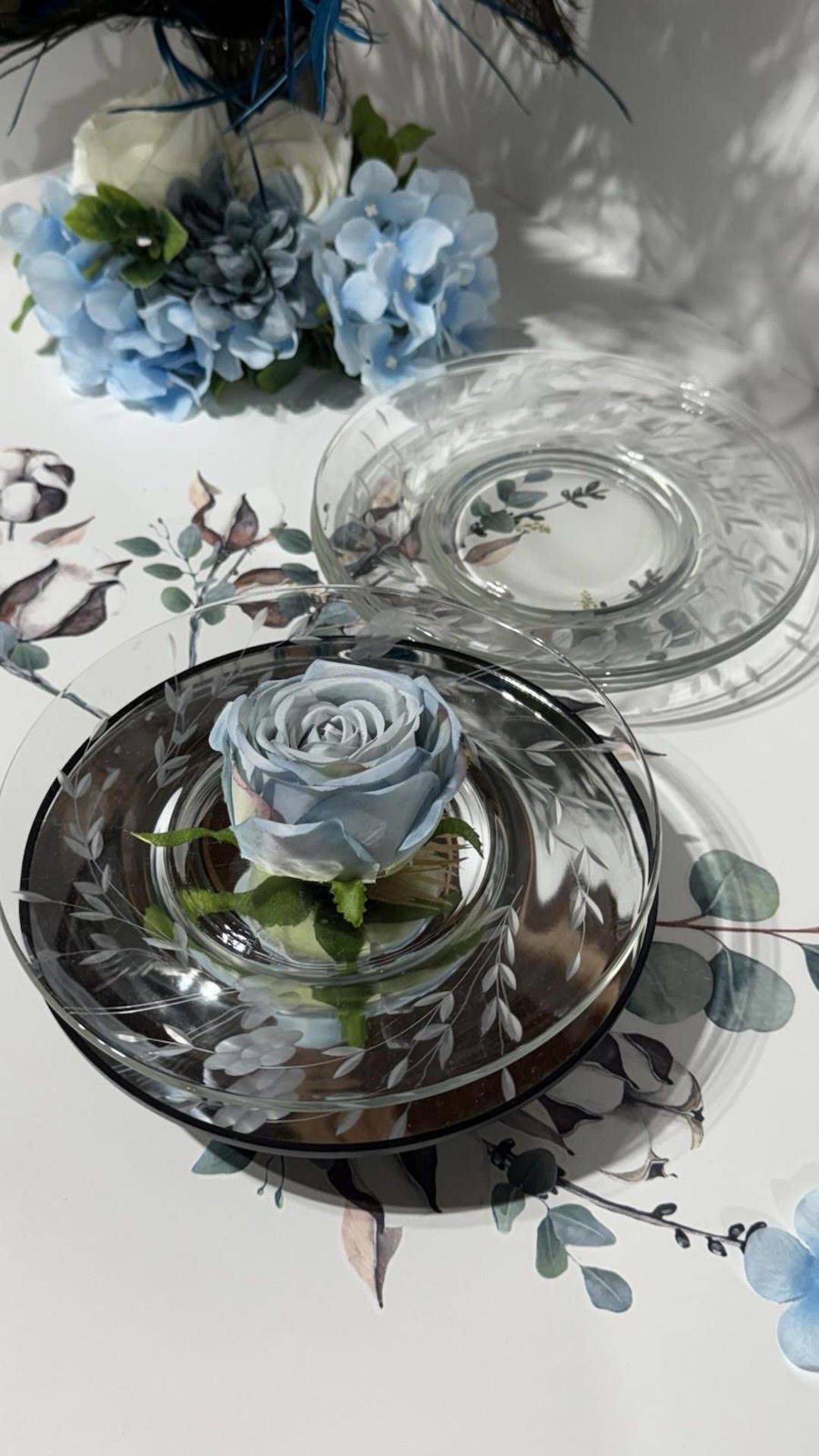Vintage Clear Glass Appetizer Plates - Etsy