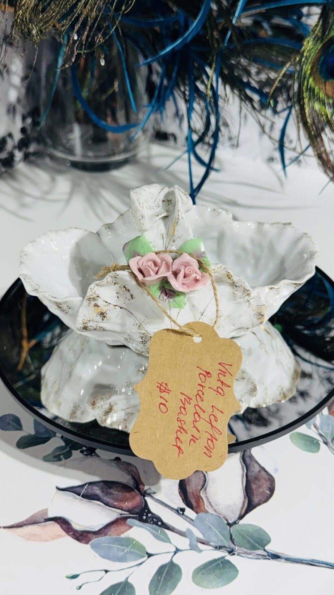 Vintage Lefton Porcelain Basket - Etsy