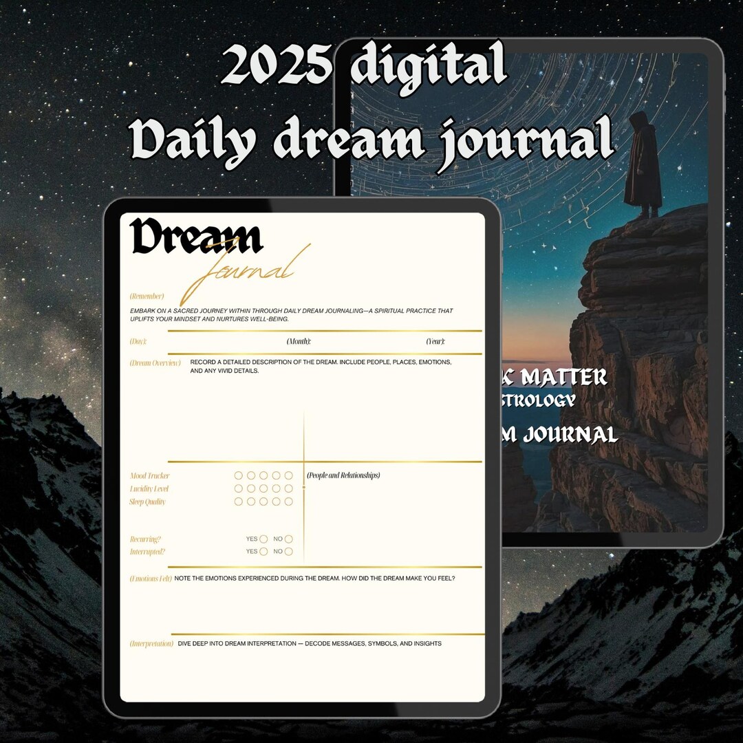Daily Dream Journal PDF Printable Spiritual Dream Tracker Lucid ...