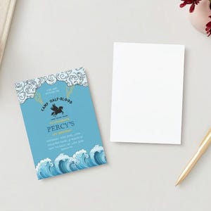 Percy Jackson Camp Half-blood Birthday Invite Template (age Editable ...