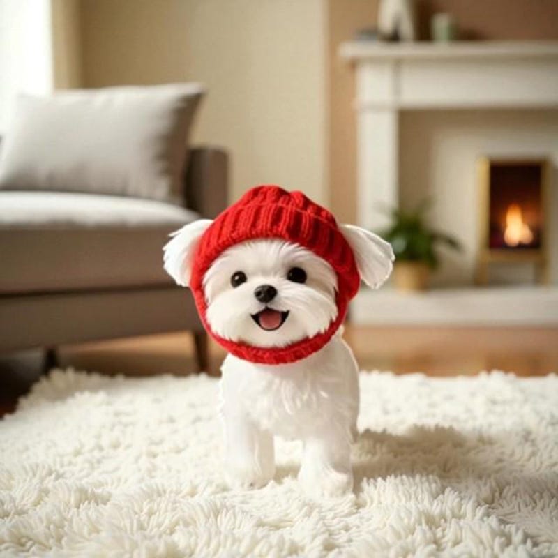 Red Beanie With Dog Ears - Etsy