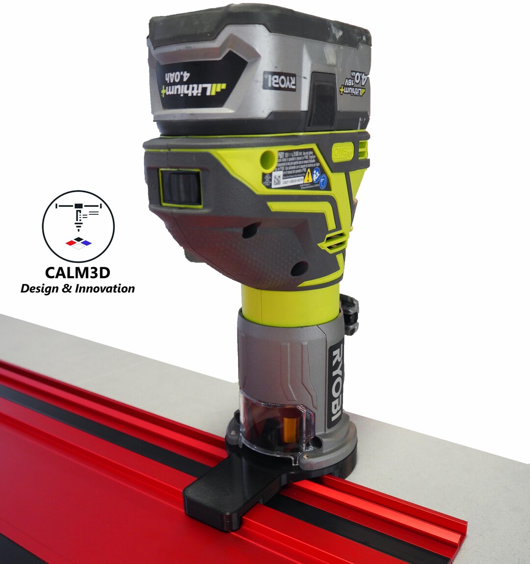 Ryobi R18TR & RTR18 Trim Router Base for Use on New Milwaukee Red Rail ...