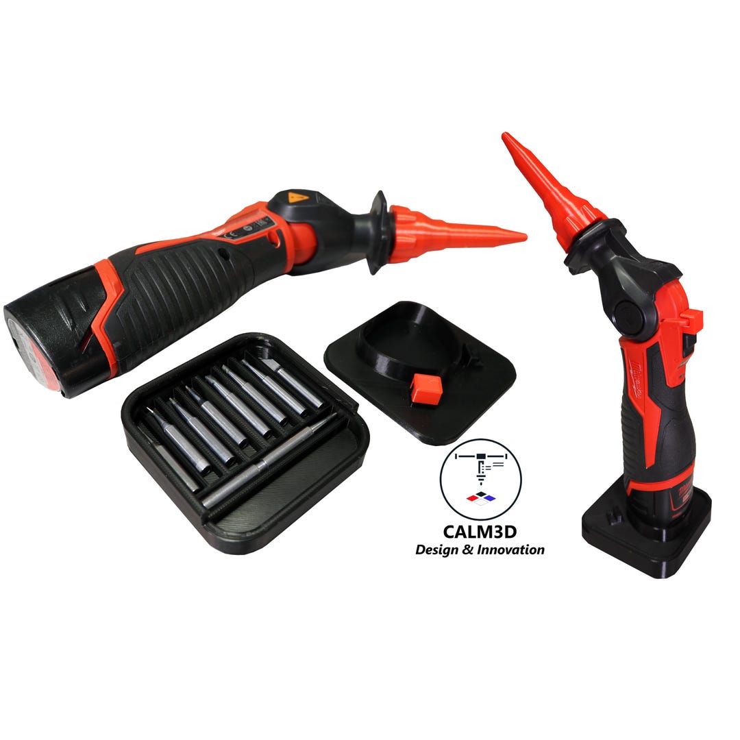 Milwaukee M12 Soldering Iron Tip Protector, Button Lock, Stand & Tip ...