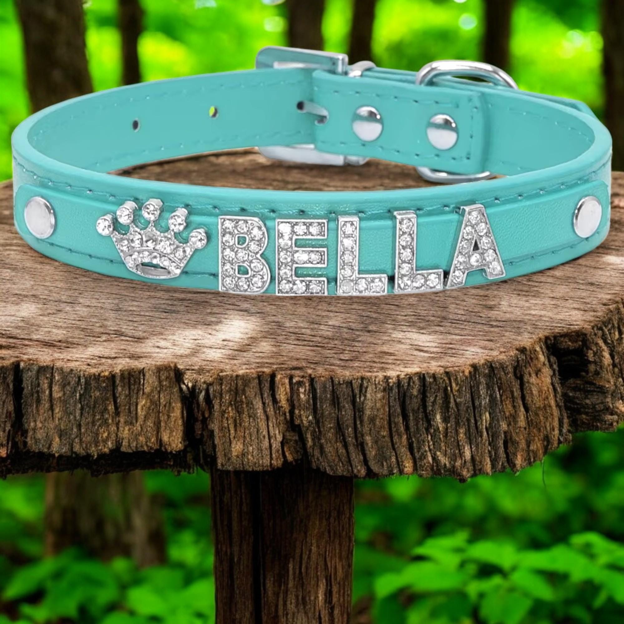 Personalized Rhinestone Pet Collar | Custom Name Bling Collar - Etsy