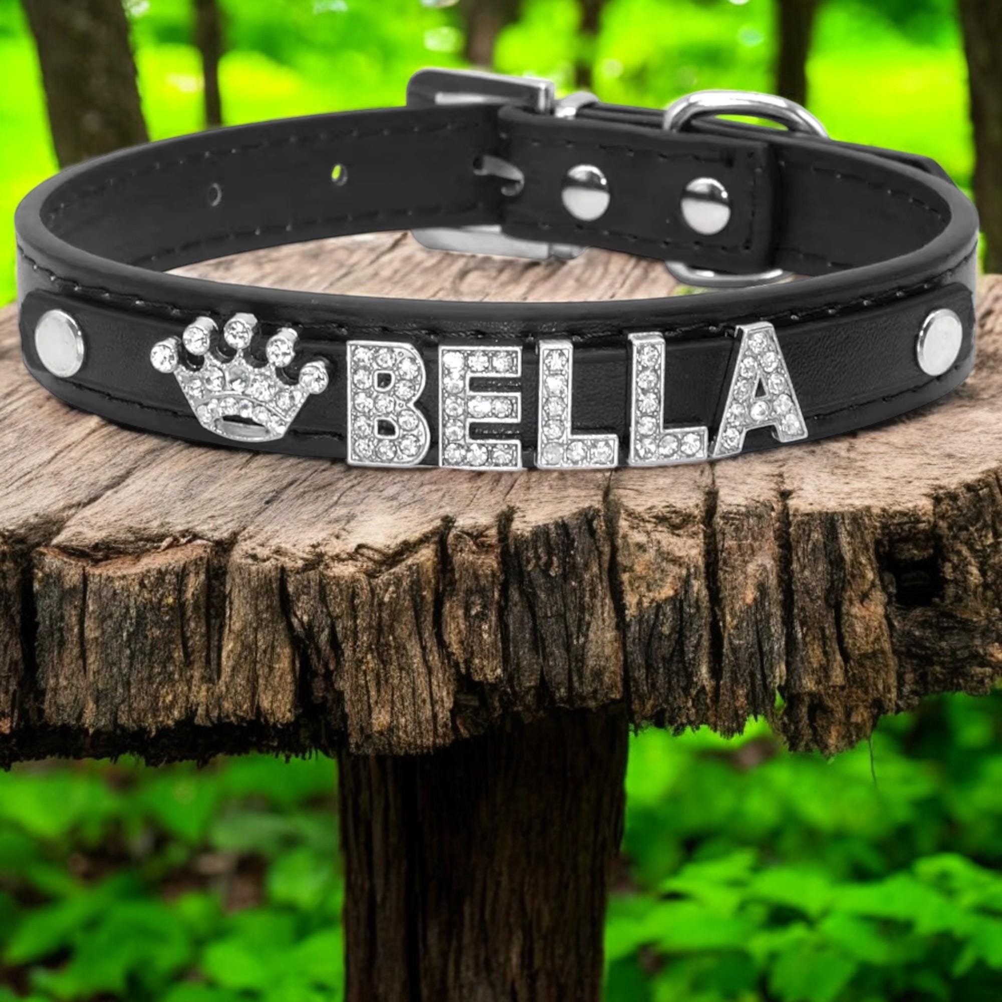 Personalized Rhinestone Pet Collar | Custom Name Bling Collar - Etsy