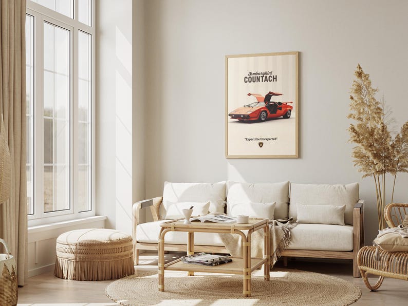 Lamborghini Countach Poster | Lamborghini Illustration | Car Poster ...