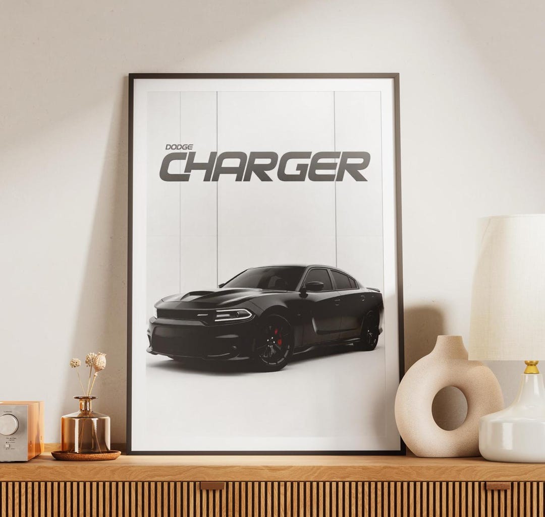 Dodge Charger Poster | Dodge Illustration | Car Print | Charger Wall ...