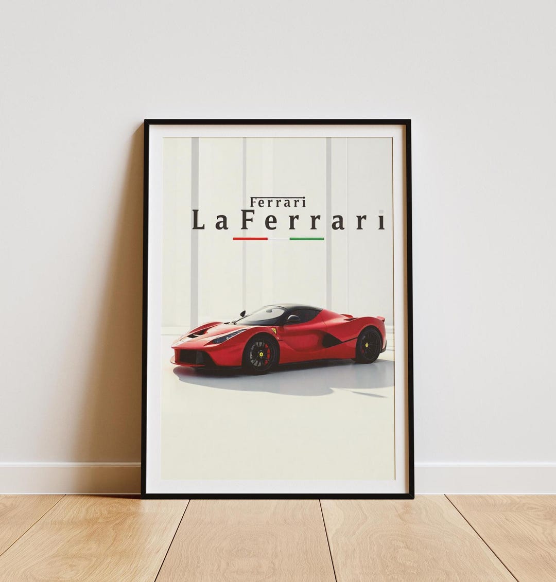 Ferrari Laferrari Poster | Ferrari Illustration | Car Poster | Ferrari ...