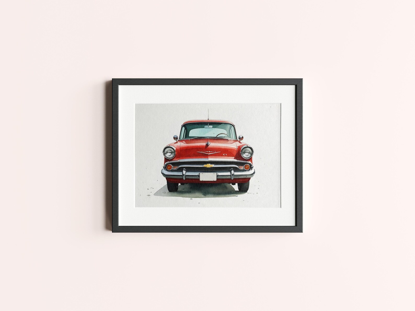 Chevrolet Corvette C1 Poster | Chevrolet Illustration | Car Poster ...