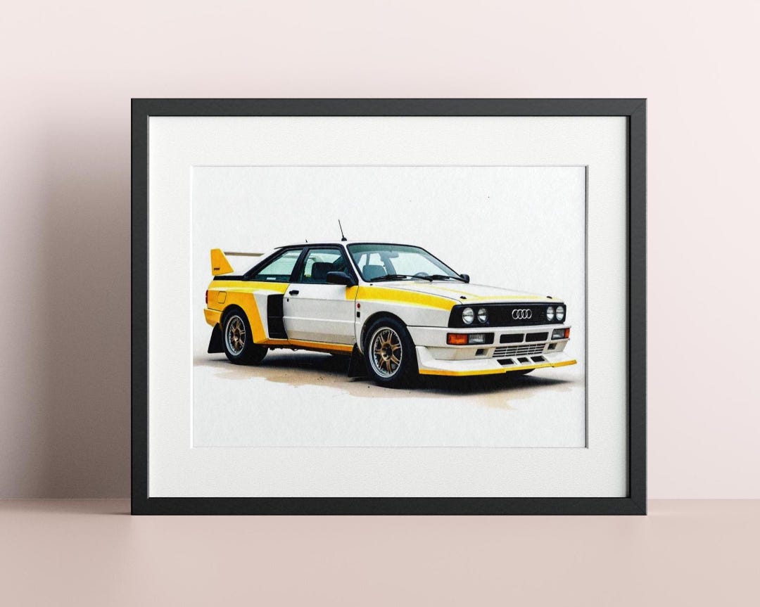 Audi Quattro S1 Poster | Audi Illustration | Car Poster | Audi Quattro ...