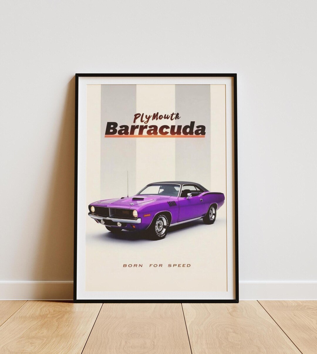 Plymouth Barracuda Poster | Plymouth Illustration | Car Poster ...