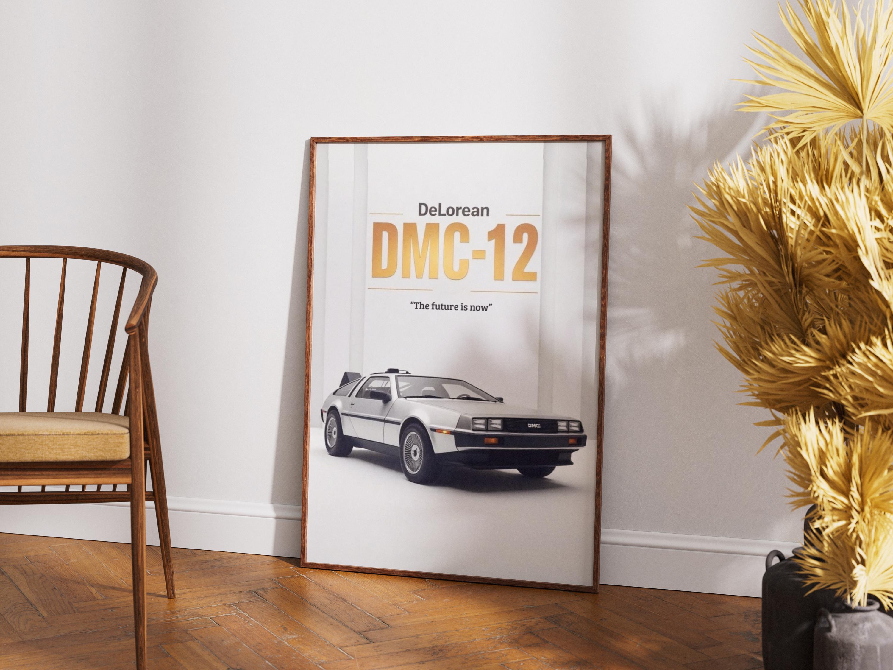 Delorean DMC-12 Poster | Delorean Illustration | Car Poster | Delorean ...