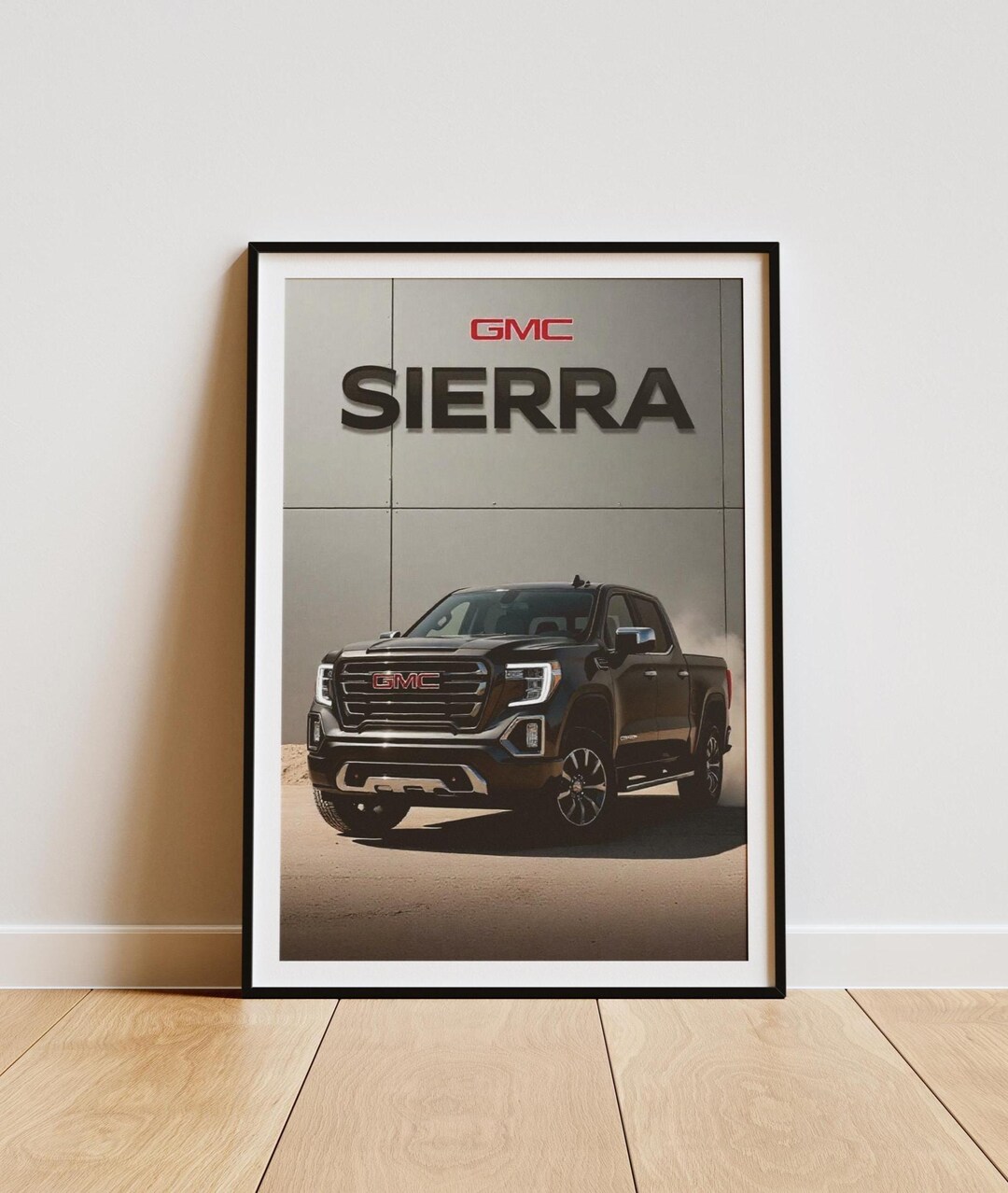 GMC Sierra Poster | GMC Illustration | Car Print | GMC Sierra Wall Art ...