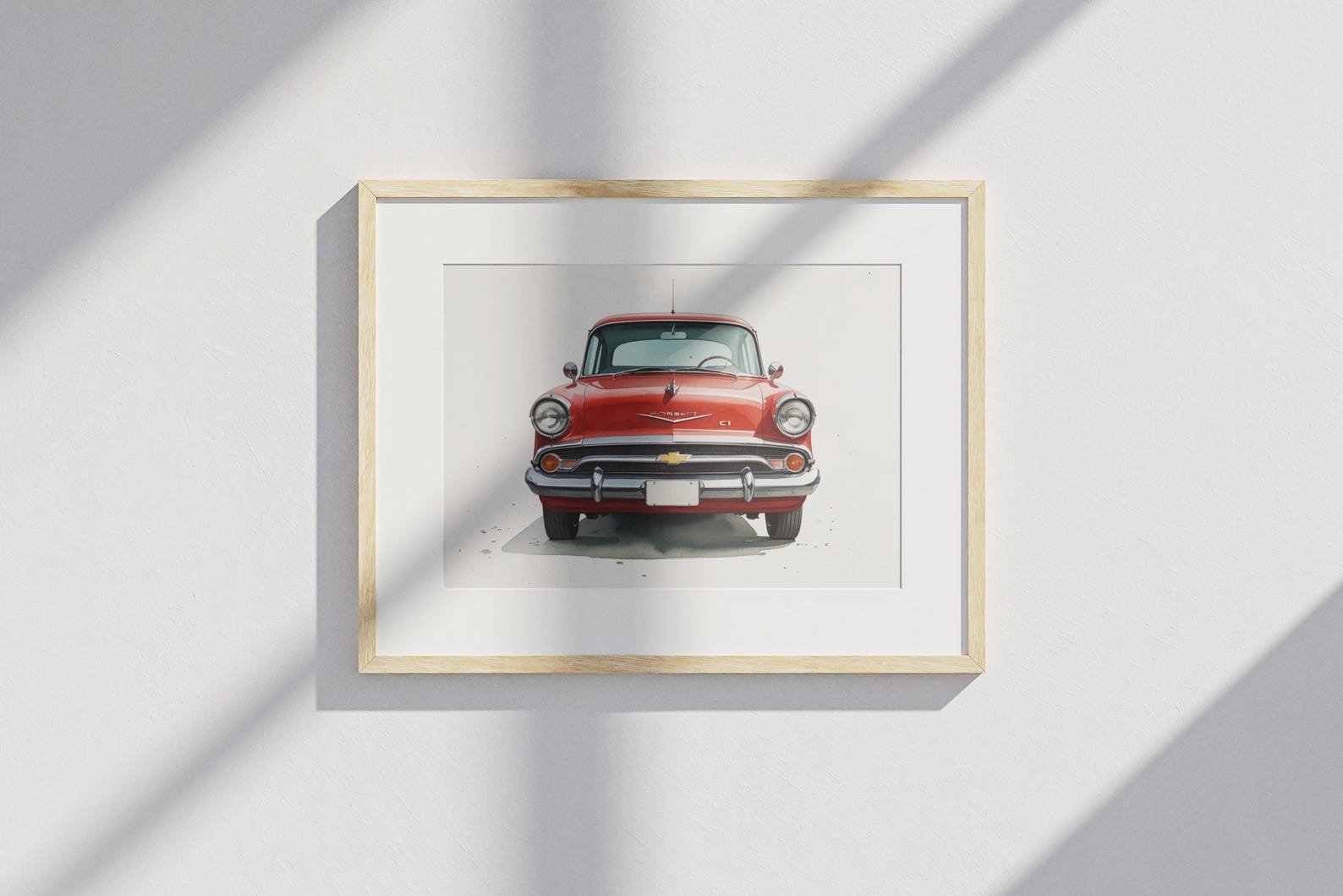Chevrolet Corvette C1 Poster | Chevrolet Illustration | Car Poster ...