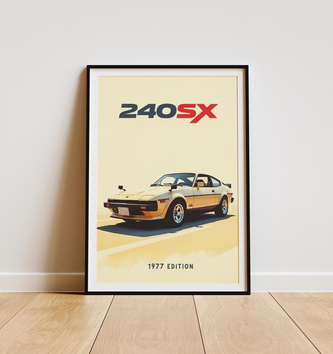 Nissan 240SX Poster | Nissan Illustration | Car Print | Nissan 240SX ...