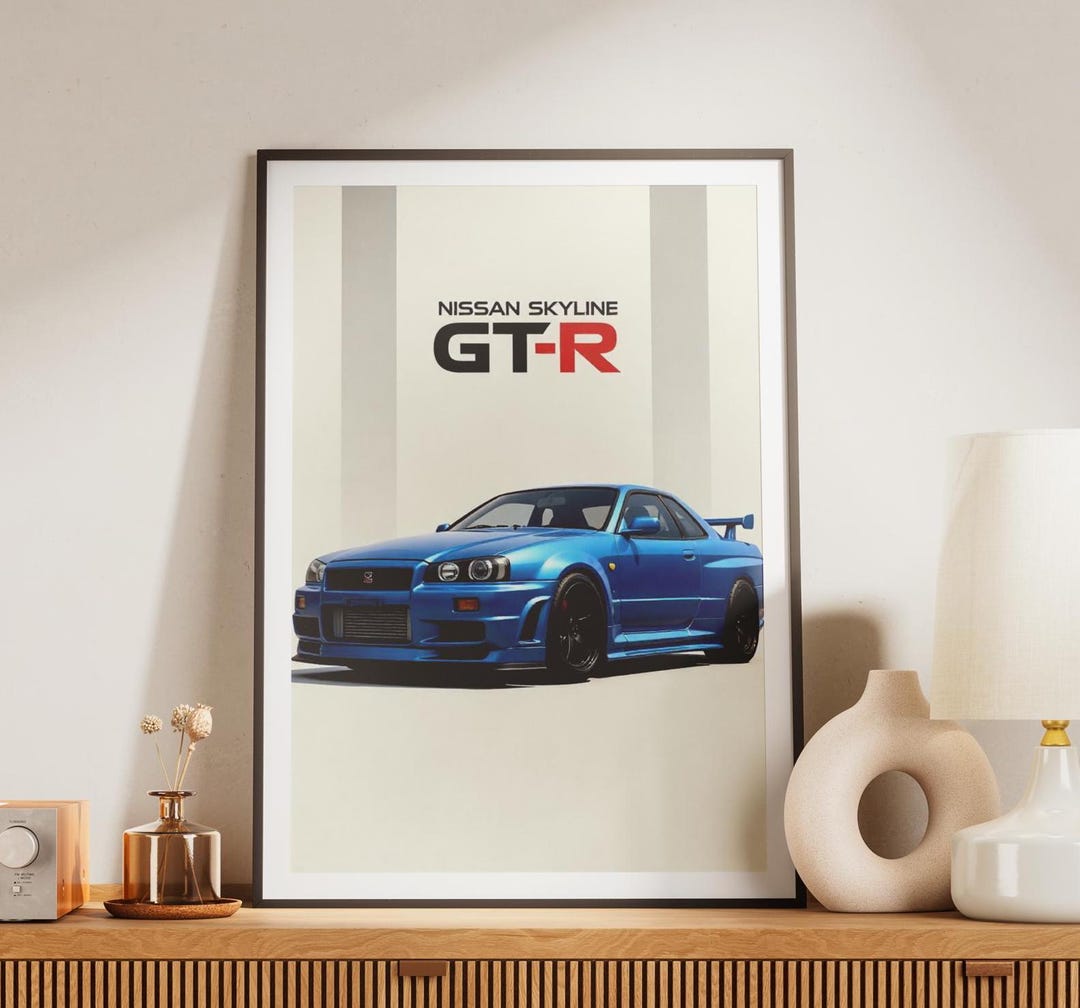 Nissan Skyline Poster | Nissan Illustration | Car Print | Nissan ...