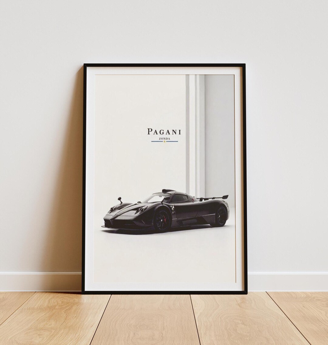Pagani Zonda Poster | Pagani Illustration | Car Poster | Pagani Zonda ...