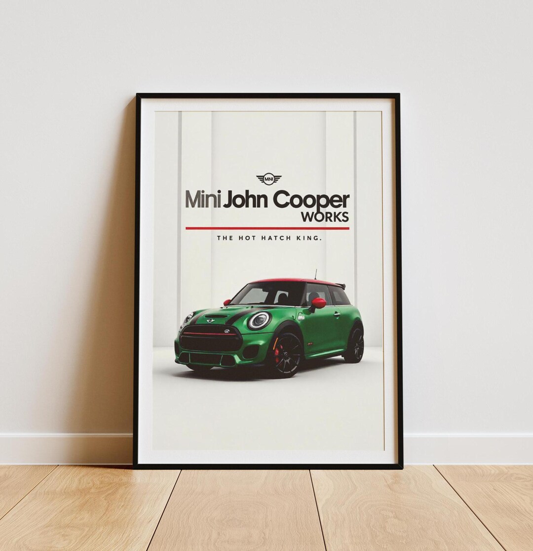 Mini John Cooper Works Poster | Mini Illustration | Car Print | Mini ...