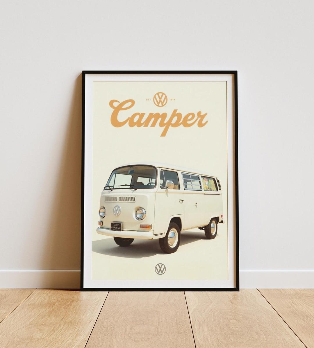 Volkswagen Camper Van Poster | Volkswagen Illustration | Car Print ...