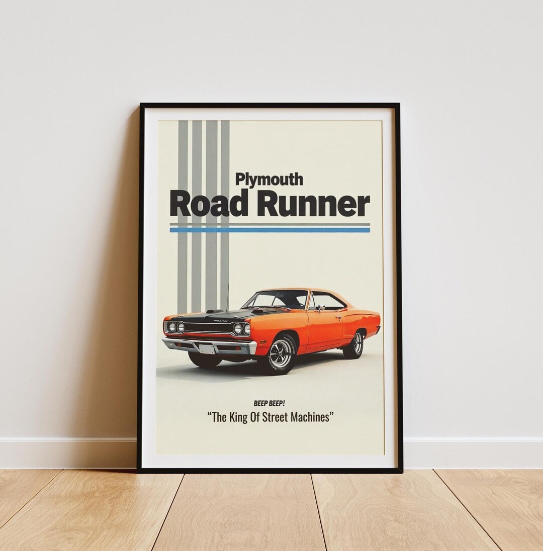 Plymouth Road Runner Poster | Plymouth Illustration | Car Poster ...