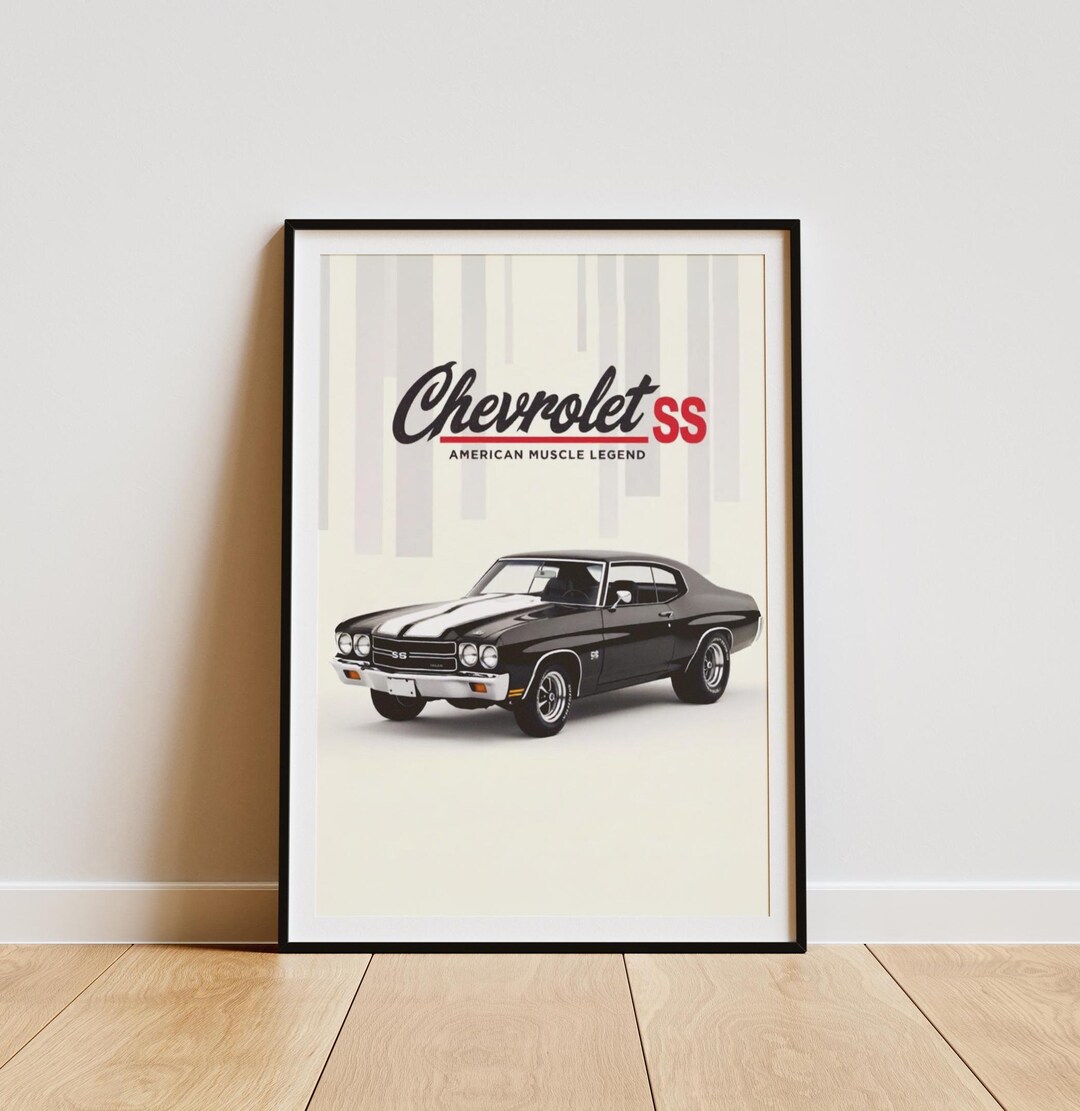 Chevrolet Chevelle SS Poster | Chevrolet Illustration | Car Poster ...