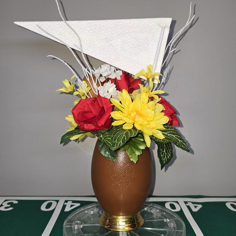 NFL Kansas City Chiefs Football Table Centerpiece Sports Party Flower ...