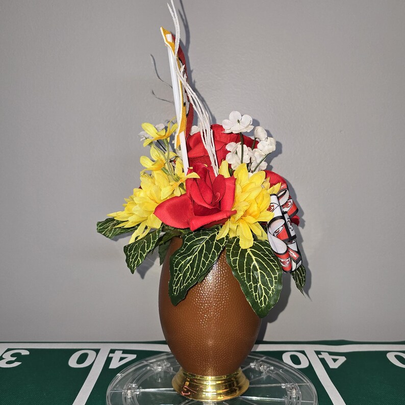 NFL Kansas City Chiefs Football Table Centerpiece Sports Party Flower ...