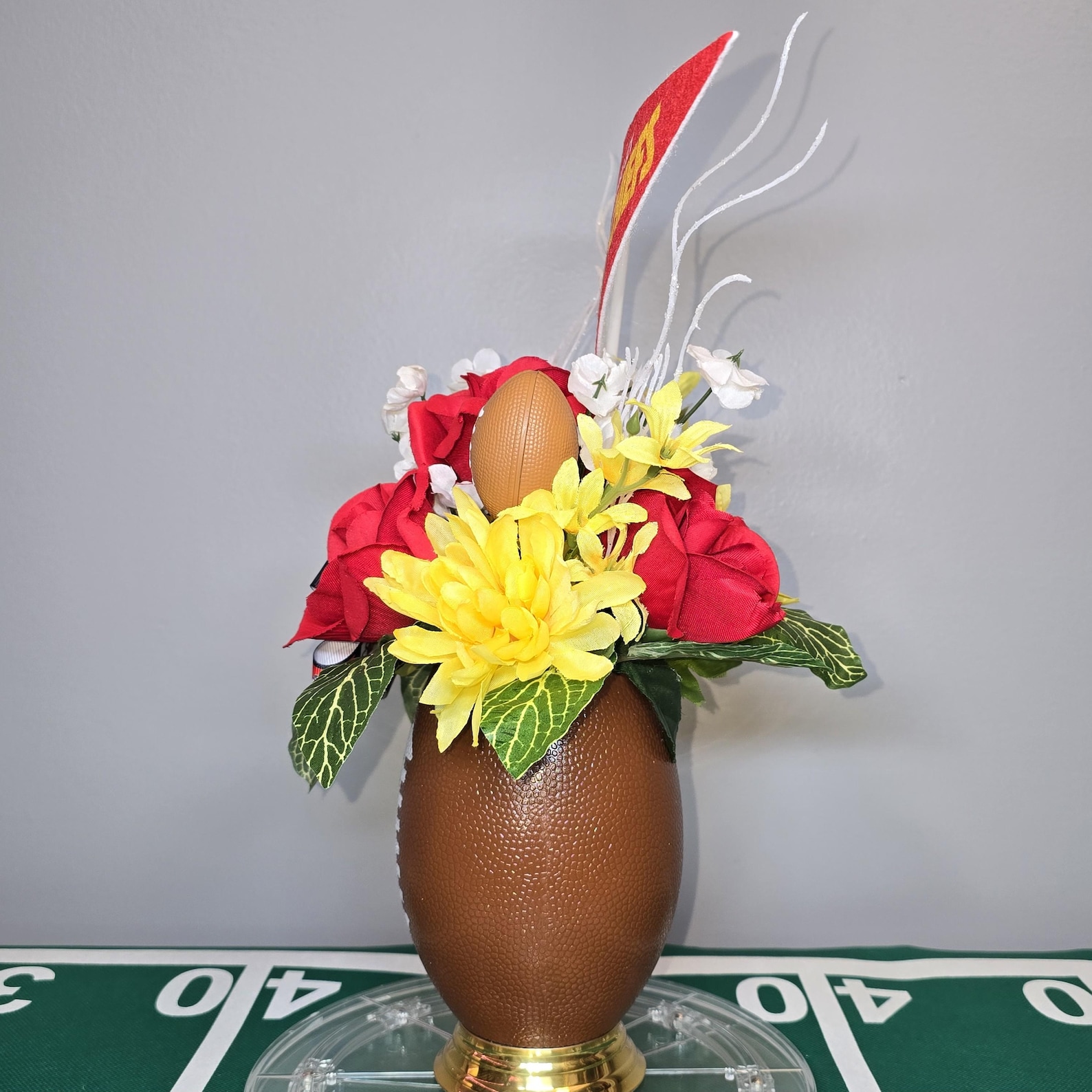 NFL Kansas City Chiefs Football Table Centerpiece Sports Party Flower ...