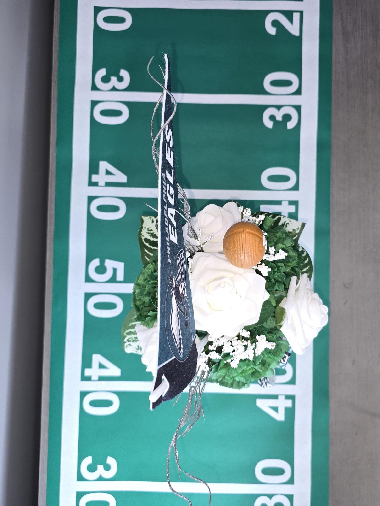 NFL Philadelphia Eagles Football Table Centerpiece Sports Party Floral ...