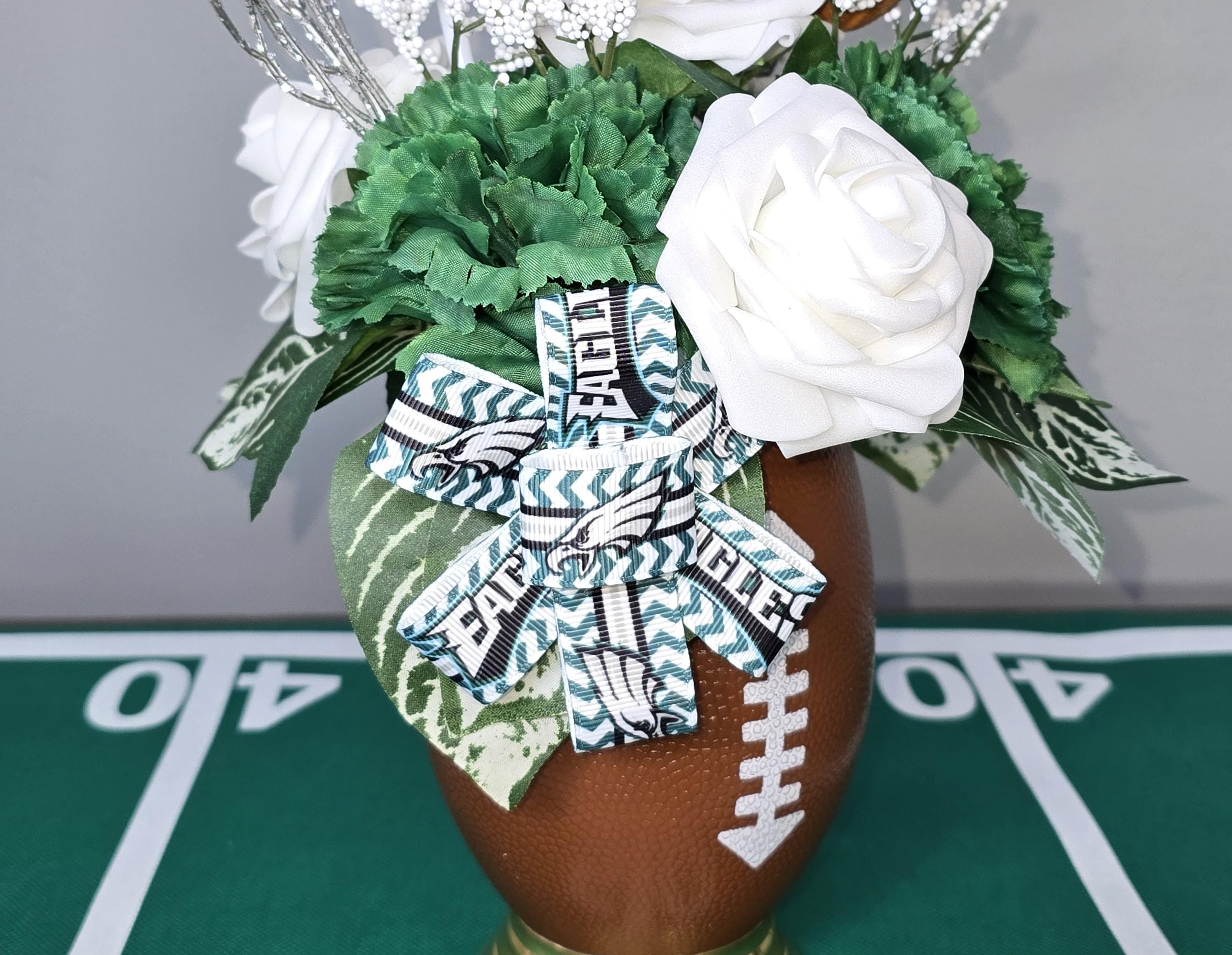 NFL Philadelphia Eagles Football Table Centerpiece Sports Party Floral ...
