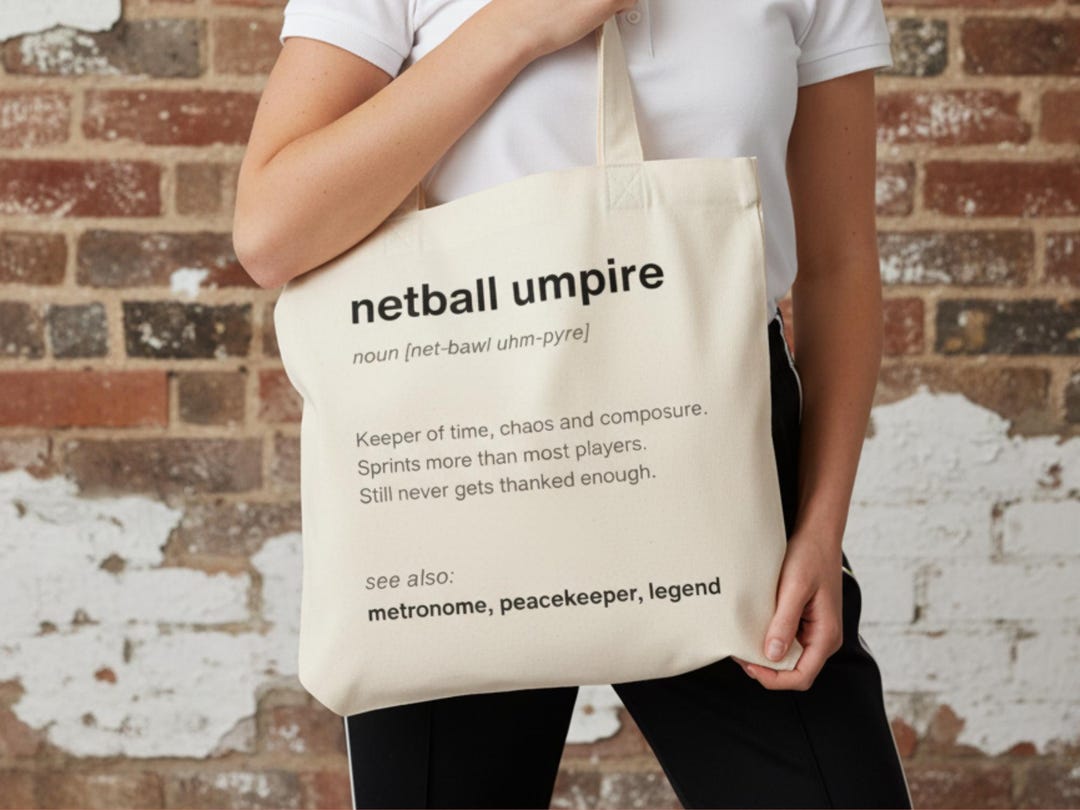 Netball Umpire Cotton Tote Bag: Funny 'noun' Slogan - Etsy