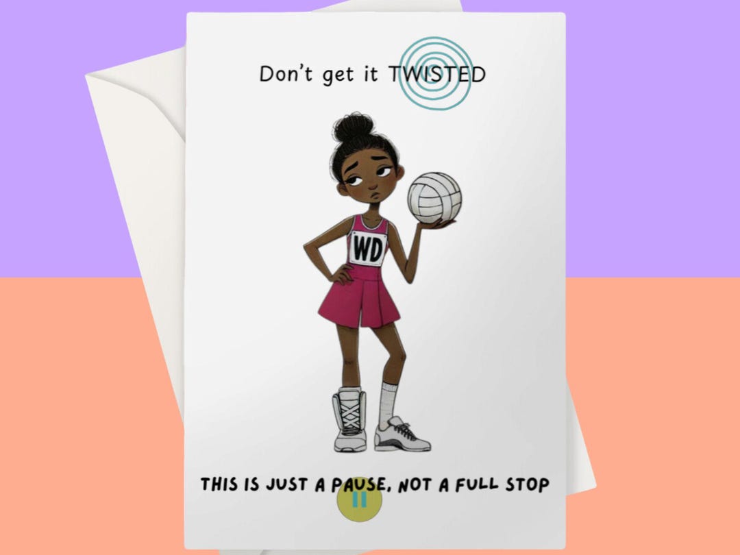 Netball Ankle Foot Injury Funny Get Well Card Sports Injury Recovery ...