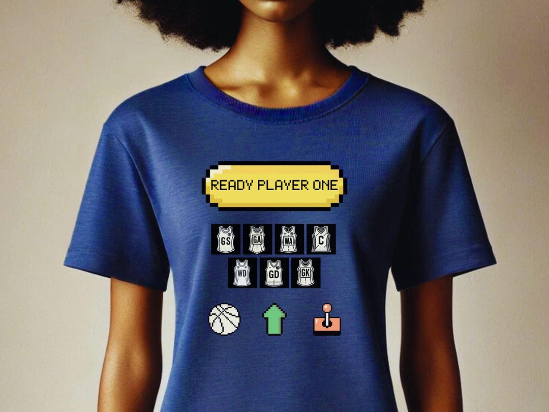 Retro Netball Team Graphic T-shirt Netball Player Tee Funny Netball ...