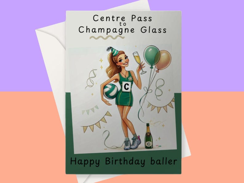 Netball Player Funny Birthday Card | Netball Lover | Gifts for Netball ...